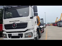 China Shacman F3000 15ton Folding Boom Manipulator Knuckle XCMG Crane Flatbed Cargo Truck with Rear Hydraulic Ladder for sale
