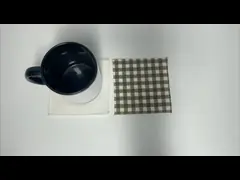 China Linen Sublimation Coaster Blanks Double Sided Square Round Cup Mug Mat Sublimation Blank Coasters for sale