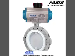 China High-quality valve products Pneumatic Fluorine Lined Clamp Butterfly Valve Clamp End for sale