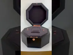 Custom Wood Wine Box with Velvet Lining for Whisky Gift Box