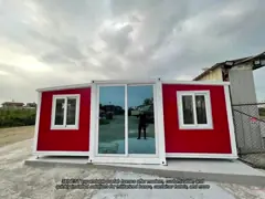Expandable Prefab Homes with 18.5 Square Meter Space Excellent Insulation for Militarized Base Use