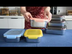 Stainless steel food storage container with pp lid