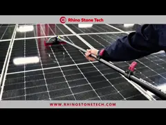 China Retractable Aluminum Pole Telescopic Solar Panel Cleaning Brush with Water Fed Pole for Window Cleaning for sale