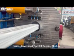 China Automated Square Downspout Roll Forming Machine With 18 Stations 5.5Kw Motor And 0.3-0.8mm Material Thickness for sale