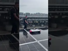 China Telescopic Pole Solar Panel Care Product Electric Roller Brush Handheld Anti Dust for sale