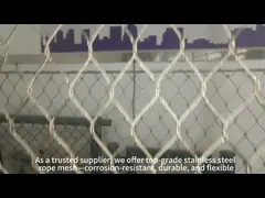 Polished 316L Stainless Steel Rope Mesh For Zoo Enclosures