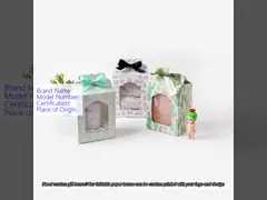 China Sweet Cakes Foldable Square Mousse Boxes - Custom Printed Bakery Packaging with Clear Windows for Pastries and Desserts for sale