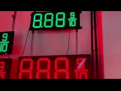 China Green LED Fuel Price Signs 16 Inch Gas LED Sign Day And Night Visibility With White Backlit for sale