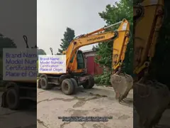 Hyundai 150W-7 Wheeled Excavator 15 Ton Wheel Used Construction Machinery Second Hand Cummins Engine of Excavator