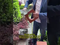 Cearmic hollow bricks installation for wall