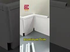 White Metal Round Edge Aluminum Tile Trim Transition Strip For Tile