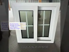 China Janela de vidro deslizante de plástico de alta qualidade, laminada em PVC, laminada em PVC, para sala de estar de hotel à venda