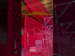 좋은 분홍색 색깔 벽 긴 타당성을 끊는 관통되는 금속 바람