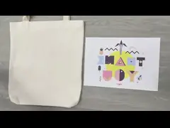 Sublimation Tote Bag Blanks Custom Printed Logo Linen Sublimation Shopping Bag
