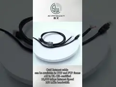 Cat6a UTP Cable Cat6 UTP 24AWG RJ45 Cordo LED de cobre cobre luminoso 4p PVC LSZH Jaqueta LAN Ethernet de rede interna