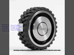 High Load Rubber with Steel Insert Track Drive Wheel for Service Robot Mobile Chassis