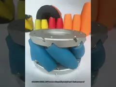 China Black Omni Drive Wheels Customized Robot Caster Wheel Maximum Speed 1.5 M/s for sale