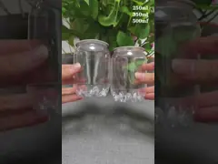 Customizable LogoTransparent PET Plastic Drink Cans with Aluminum Lid for Beverages Juice