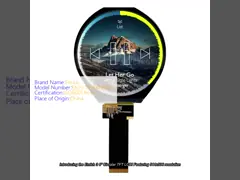 3Display LCD TFT circular de.6 pulgadas de 544x506 Resolución IC ST72566 LVDS