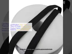 Elástico Trançado de Poliéster Preto Branco Cor Ecológico Faixa de Borracha Para Cadernos