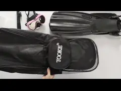 China Black Mesh Compact Diving Fins Bag Customized For Snorkel Flipper Gear Kit for sale