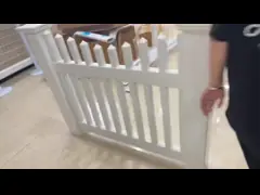 China 8ft Wide White Clean Design PVC Picket Fence Durable Fire Retardant for sale