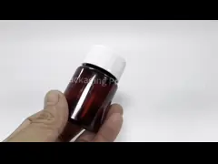 China 30ml Brown Plastic Prescription Bottle with Screw Cap - 2.5cm Width × 5.5cm Length Light-Safe Container for sale