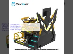 Revolutionize Your Entertainment Center with Our 9D VR Simulator Steel Metal 360 Degree Rotation Double Seats