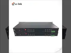 16Ch HD-AHD/HD-CVI/HD-TVI/CVBS 4-in-1 Video Fiber Converter with Plug and play simple installation