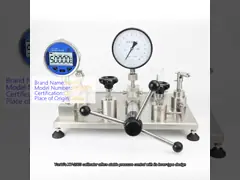 Stable Pressure Rising and Falling Process with Lever-Type Pressure Application Pressure Gauge Calibrator