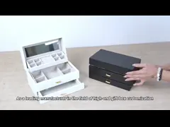 China Custom Walnut Jewelry Box with High-Gloss Finish & Velvet Interior - 0.05mm Precision Wood Cutting for sale