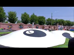 China Panda Jumping Cloud Inflatable Trampoline for Indoor Playgrounds for sale