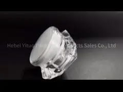 China Square Acrylic Cosmetic Cream Jar 20g with 55mm Width - Preserves Active Ingredients in Skincare Products for sale