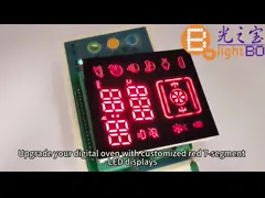 Displays LED de 7 segmentos rojos personalizados para hornos digitales