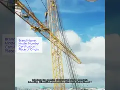 Hot Sell Zoomlion The Second Used Construction Building Tower Crane Qtz100 6013 8t with CE