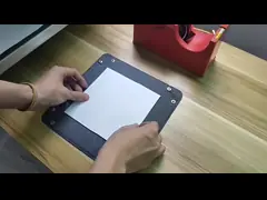 China Sublimation Leather Trays Blanks Foldable Square Denim Fabric Desk Storage Sundries Sublimation Tray for sale