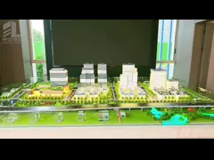 Modello architettonico in scala personalizzato per l'esposizione di pianificazione urbana con luci LED e tecnologia 3D