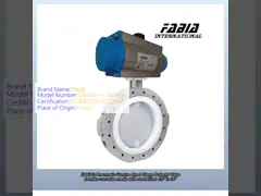 China Pneumatic Fluorine Lined Clamp Butterfly Valve Clamp End for sale
