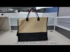 Sublimation Duffle Shoulder Bag Blank DIY Custom Compound Cotton Sublimation Linen Tote Bag