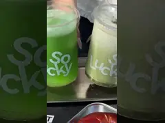 12 OZ PET Clear Plastic Cups with Lids