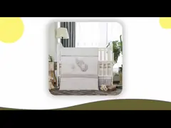 China 3-Piece Standard Crib Bedding Set with 52x28 Inch Fitted Sheet, Quilt & Skirt - Grey Elephant Design for sale