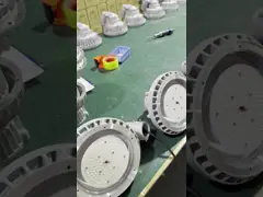Factory Workshop Aluminum Tempered Glass LED Explosion Proof Lighting 150W 300W 600W