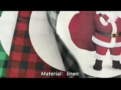 승화 크리스마스 블랭크 산타 자루 드로우스트링 버팔로 격자 무늬 린넨 승화 크리스마스 자루