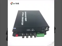 4Ch HD-AHD/HD-CVI/HD-TVI/CVBS 4-in-1 Video Fiber Converter with Industrial wide range of operational