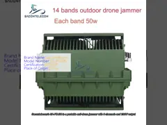 7kg 가벼운 디자인, 교체 가능한 내부 배터리 및 UAV 신호 차단을 위한 방향 간섭을 가진 휴대용 안티 드론 제머