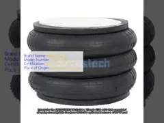Triangle 6334 4430 1/4NPTF Triple Convoluted Air Spring Assembly Goodyear 3B12-304