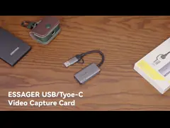 China ESSAGER ES-CJK01 USB 3.0 Type C Hdmi 1080p 2K 4K Video Capture Card For PC TV Phone Laptop Camera Live Streaming Gaming for sale