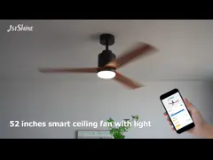Smart Home 52“ het Licht van de SlaapkamerPlafondventilator met Sterke Wind 3 Kleurenlicht