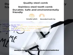 Precision Eyelash Brush Set with Stainless Steel Eyelash Comb Design