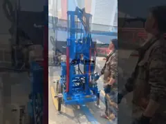 Rig per la perforazione di pozzi d'acqua montata su rimorchio con canna di perforazione da 50 mm per profondità di 150 m